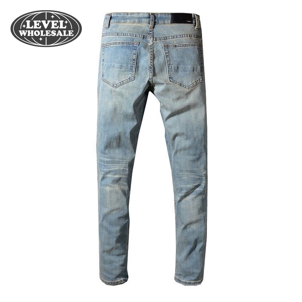 Amiri Bandanna Rip Jeans Light Blue /Red [M6152736] - $159.00 ...