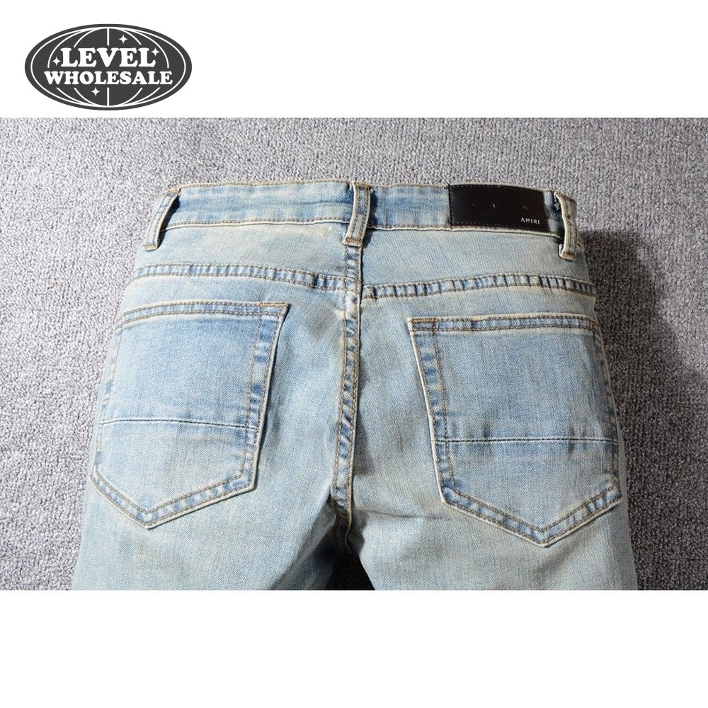 Amiri Bandanna Rip Jeans Light Blue /Red [M6152736] - $159.00 ...