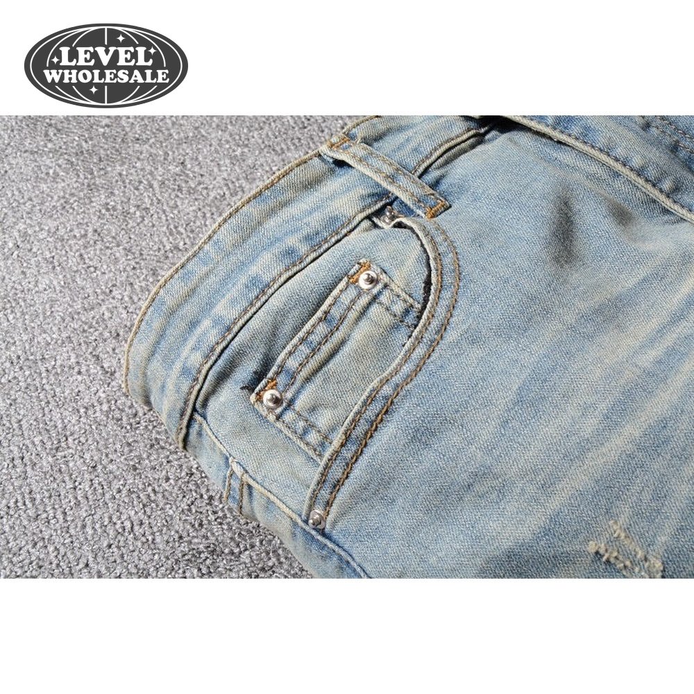 Amiri Bandanna Rip Jeans Light Blue /Red [M6152736] - $159.00 ...