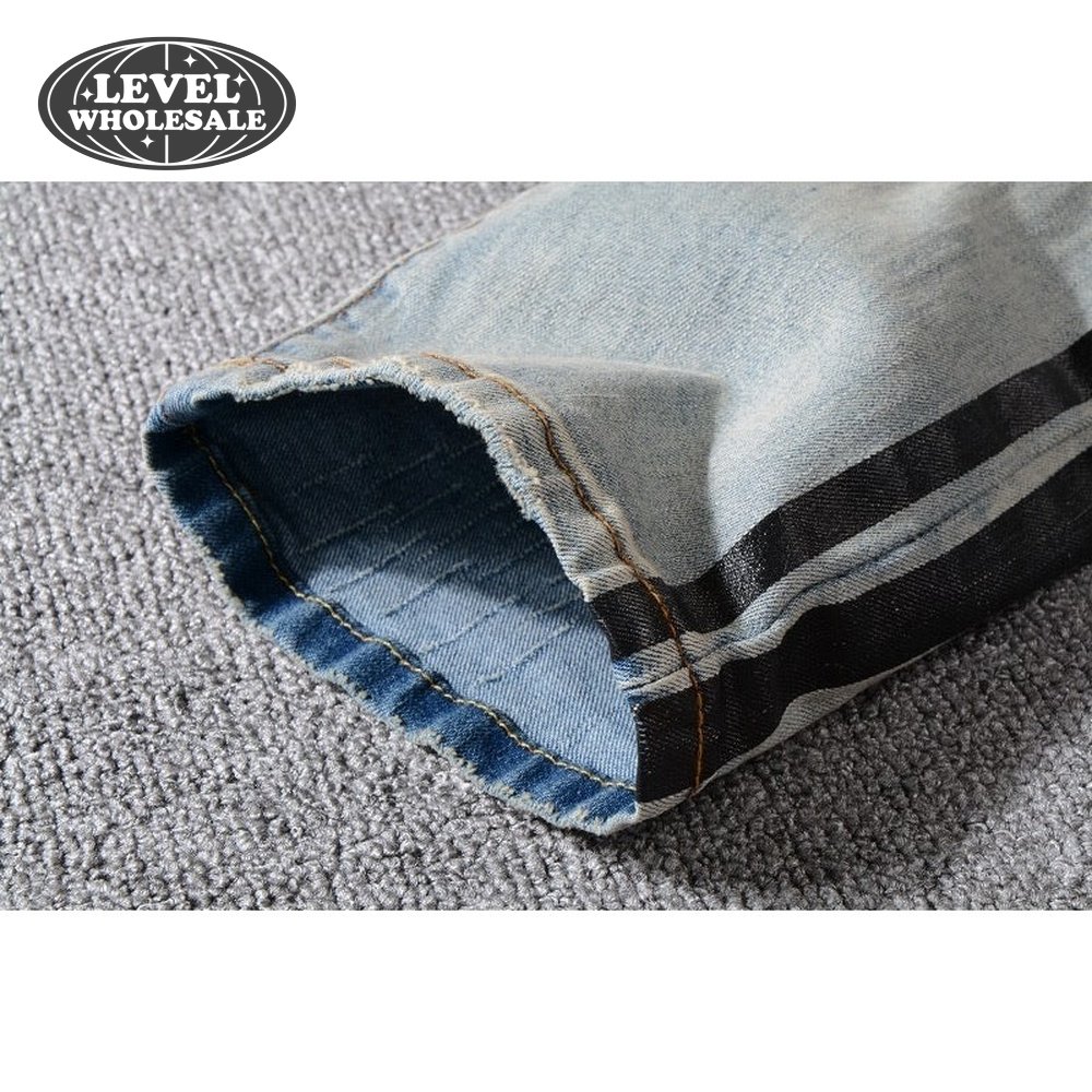 Amiri Bandanna Rip Jeans Light Blue /Red [M6152736] - $159.00 ...